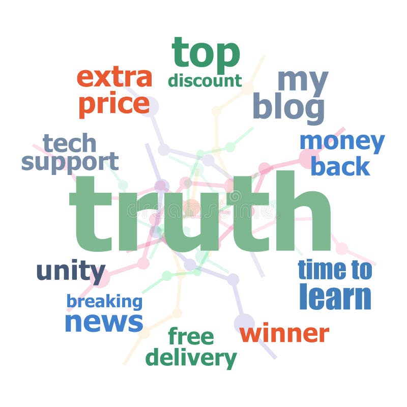 Text Truth. Social concept stock photo. Image of media - 190344384