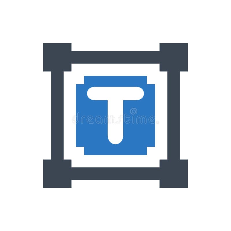 Text type tool icon stock vector. Illustration of letter - 223751815