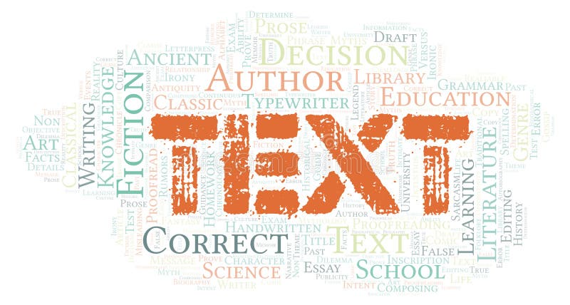 Ai Typography-ordmoln Skapas Endast Med Text. Stock Illustrationer ...