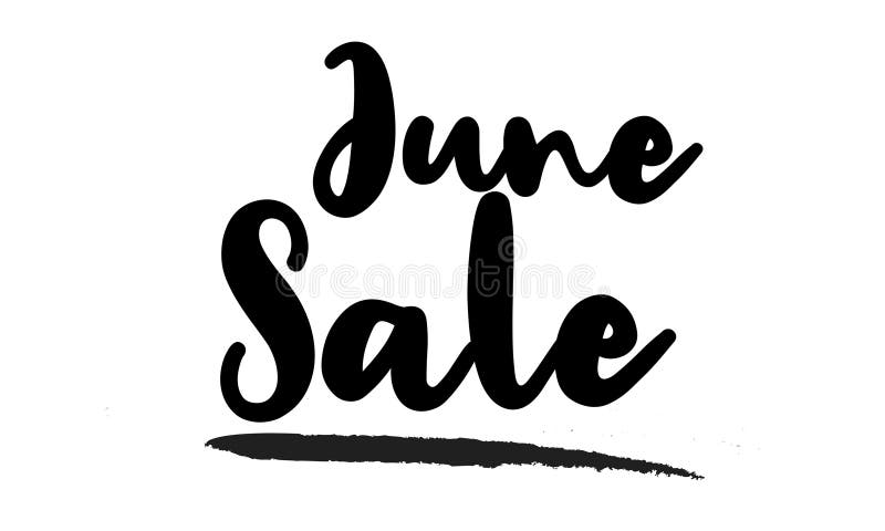 June Sale Text Typography Stylish Lettering Phrase Vector Design Stock ...