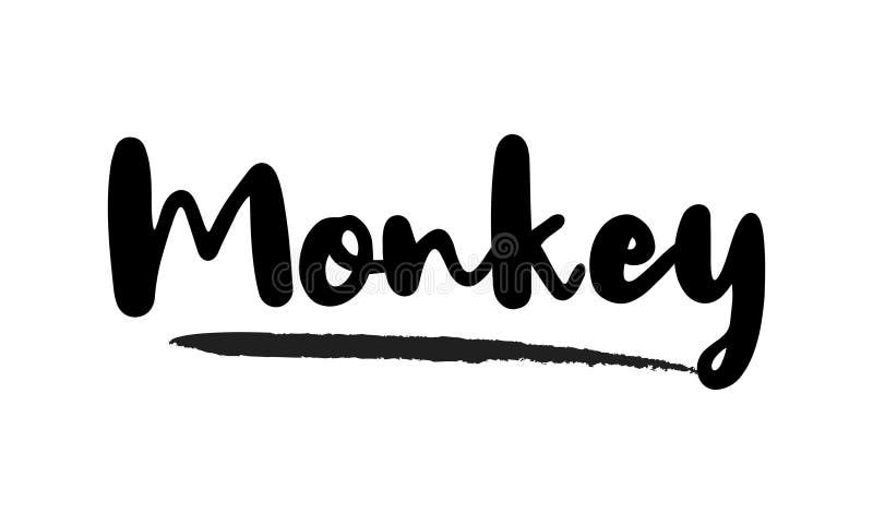 Monkey Text Typography Stylish Lettering Phrase Vector Design Stock ...
