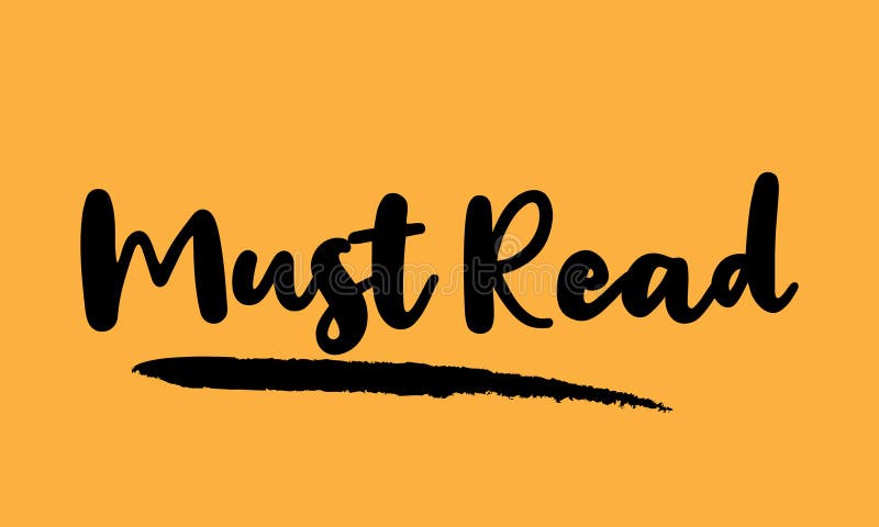 Must Read Text Typography Stylish Lettering Phrase Vector Design Stock ...