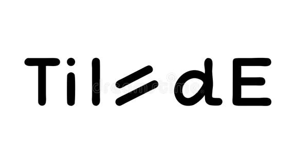 Text Typography Symbol Tilde Icon Vector Illustration, Vector Design ...