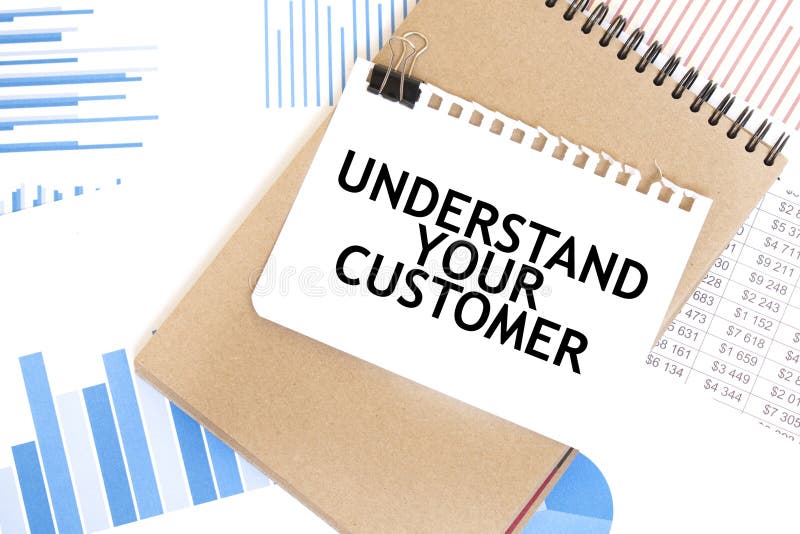 Text UNDERSTAND YOUR CUSTOMER on White Paper Sheet and Brown Paper ...