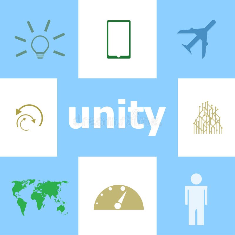 Text Unity. Social Concept . Infographic Elements Stock Illustration ...
