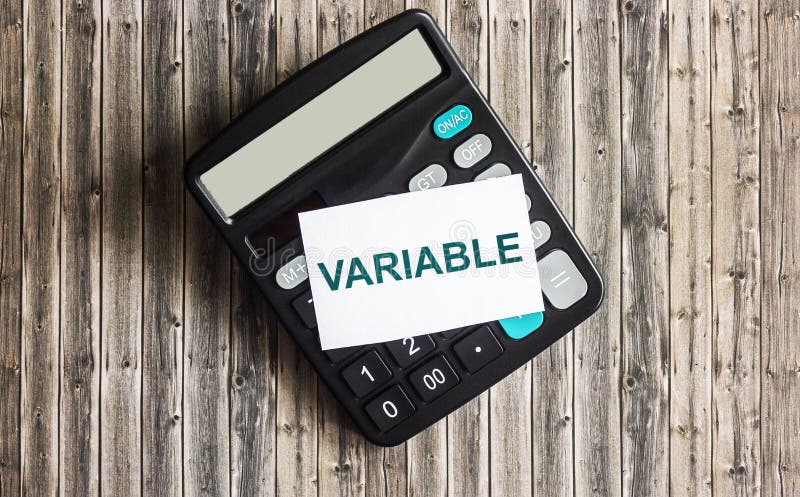 Text the Variable is Written on a Sticky Note Placed on the Calculator ...