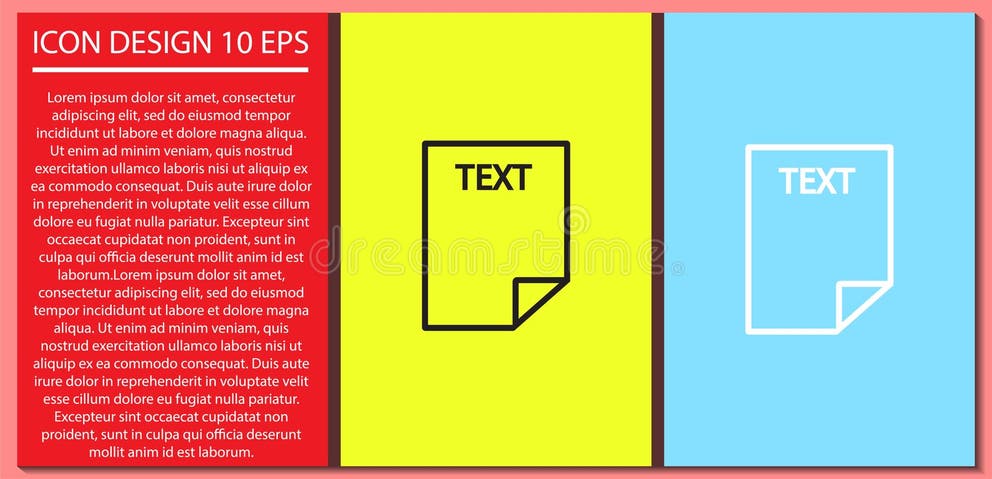 Text Vector Icon , Lorem Ipsum Flat Design Stock Illustration ...