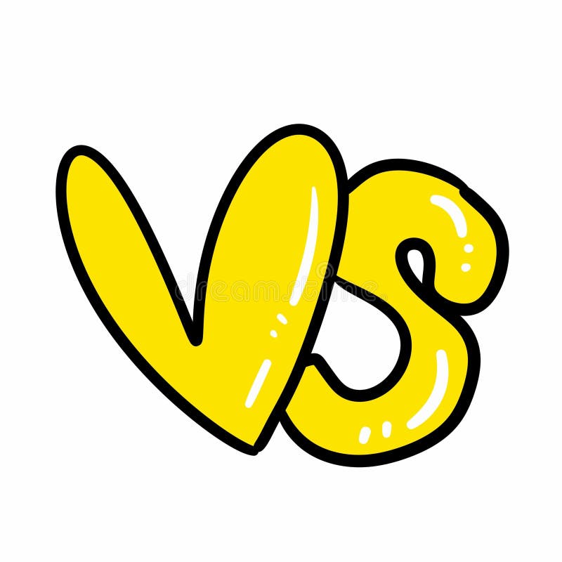 Text Versus Vs, Battle Illustration Stock Illustration - Illustration ...