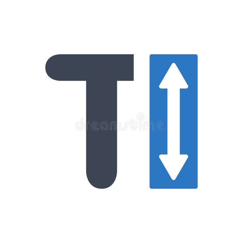 Text vertical scale icon stock vector. Illustration of vertical - 223751708