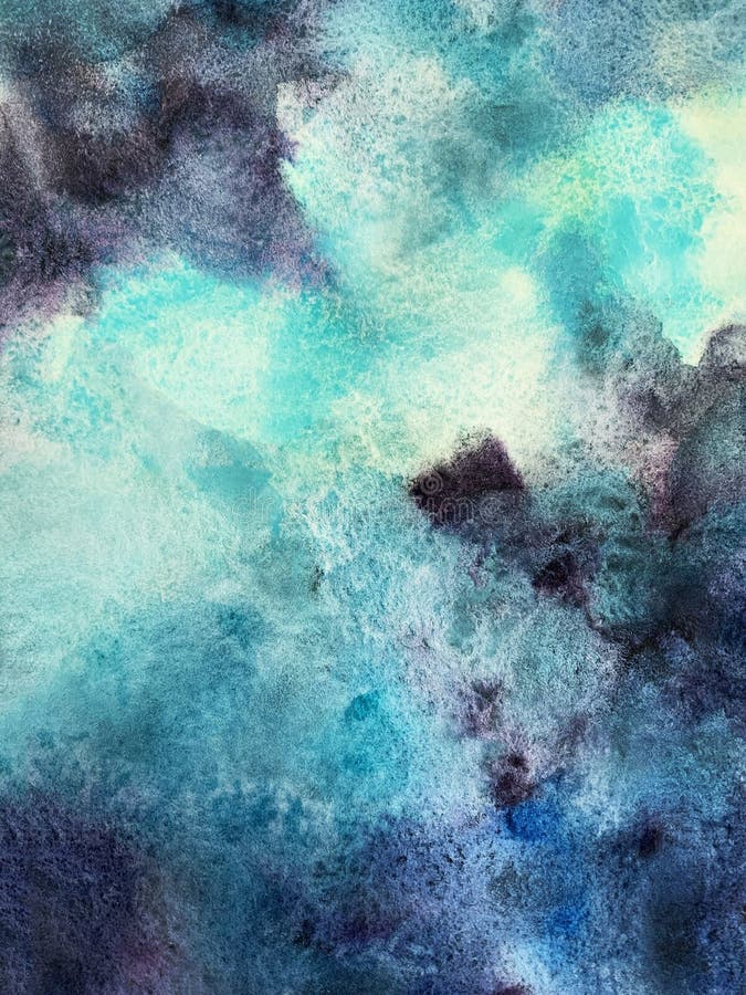 Blue Texture Watercolor Background Stock Illustration - Illustration of ...