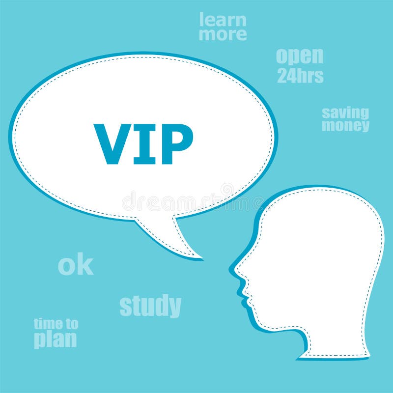 Text Vip. Social concept stock illustration. Illustration of concept ...