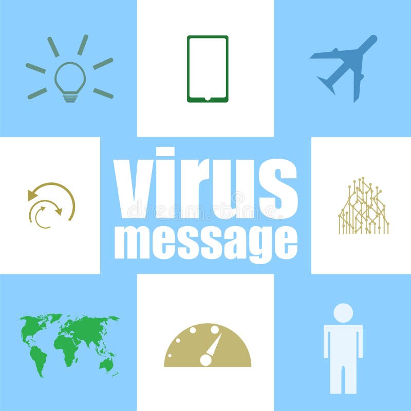 Text Virus Message. Internet Concept . Infographic Elements Stock ...