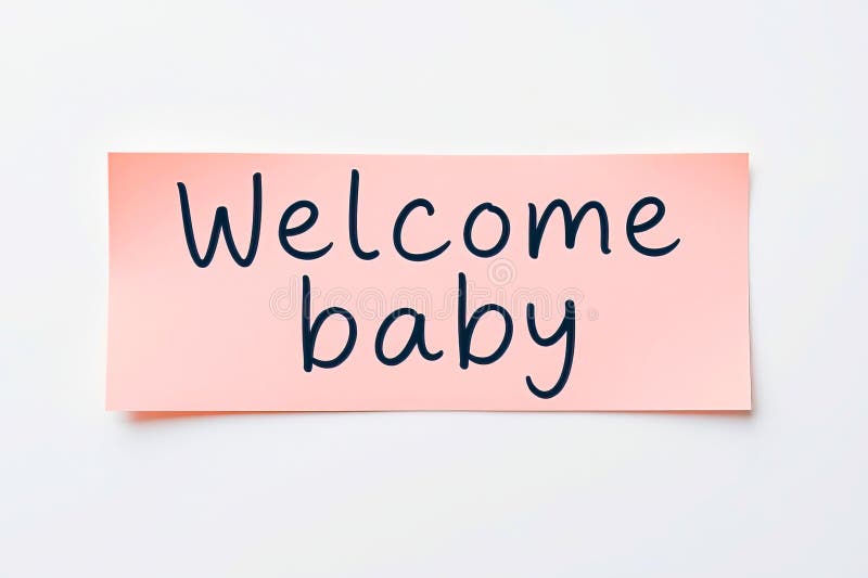 Text Welcome Baby Pink Note Stock Photos - Free & Royalty-Free Stock ...