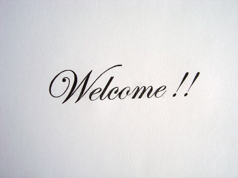 Text Welcome Written Royalty Free Stock Photos - Image: 10215098
