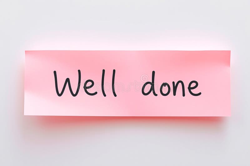 Well Done Sticky Note Stock Photos - Free & Royalty-Free Stock Photos ...