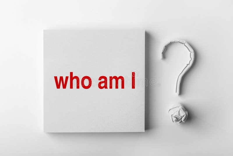 Text Who Am I And Question Mark Stock Photo - Image of human, identity ...