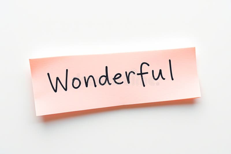 Text Wonderful Pink Note Stock Photos - Free & Royalty-Free Stock ...