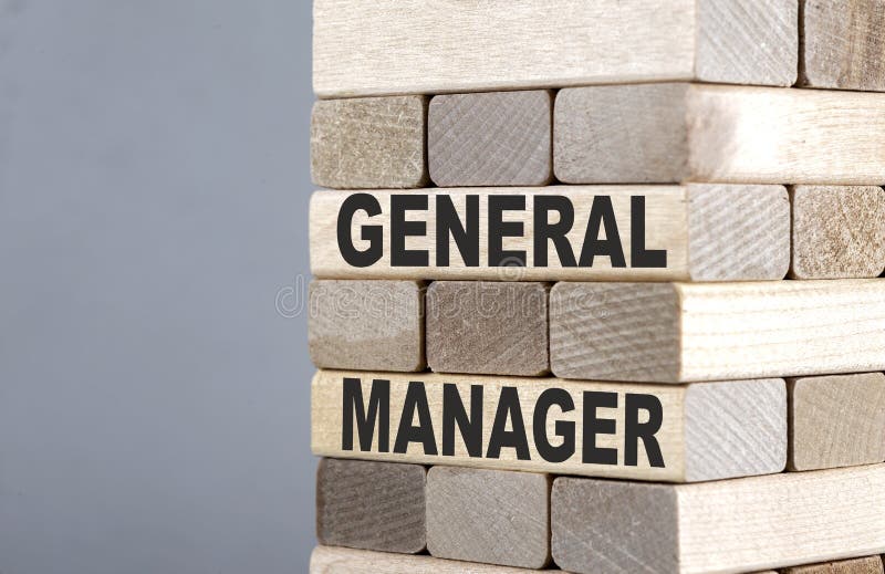 The Text on the Wooden Blocks GENERAL MANAGER Stock Photo - Image of ...