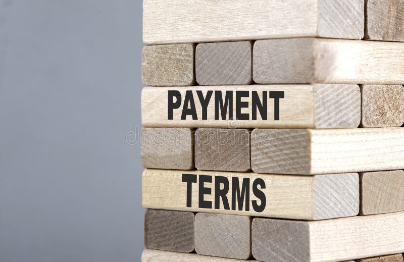 The Text on the Wooden Blocks PAYMENT TERMS Stock Image - Image of ...
