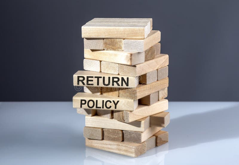 RETURN POLICY Text on a Notepad with Pen, Business Concept Stock Photo ...