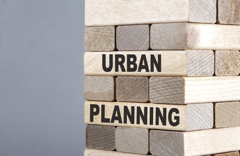 The Text on the Wooden Blocks URBAN PLANNING Stock Image - Image of ...