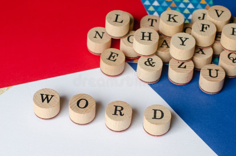 Text WORD on Wooden Stamps. Stock Image - Image of learning, backdrop ...