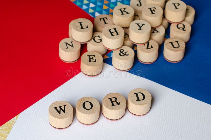 Text WORD on Wooden Stamps. Stock Image - Image of learning, backdrop ...