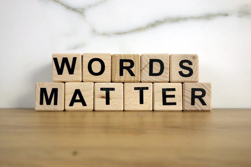 Text Words Matter from Wooden Blocks Stock Image - Image of quote ...