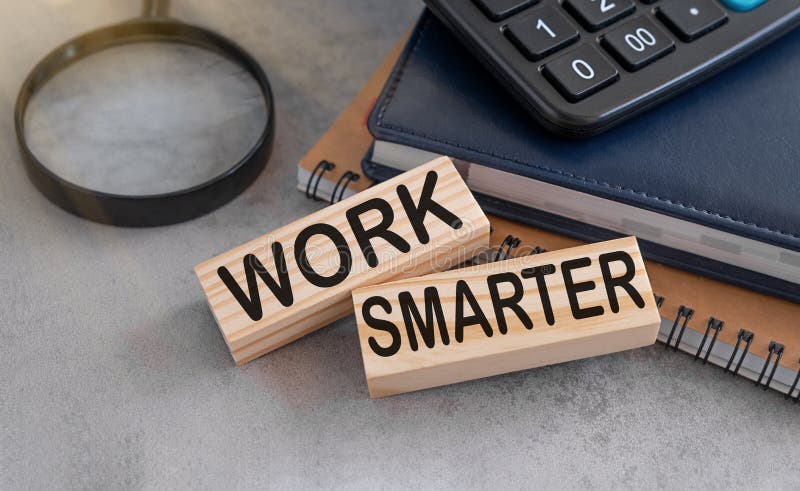 Text Work Smart from Wooden Blocks. Stock Image - Image of motivation ...