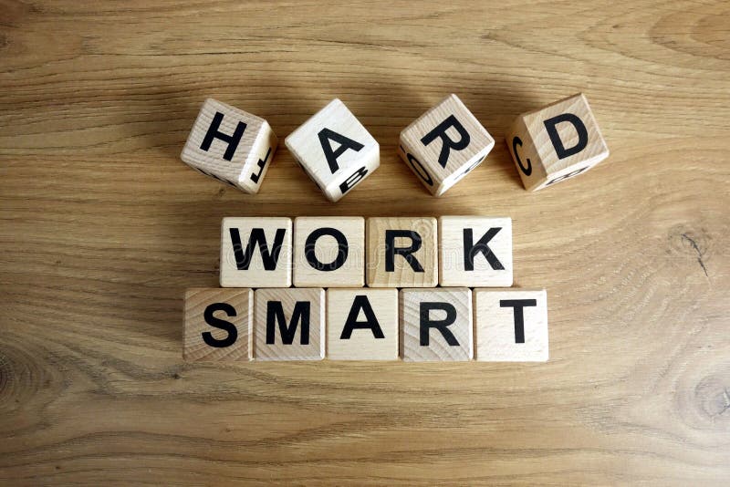 Text Work Smart from Wooden Blocks Stock Photo - Image of business ...