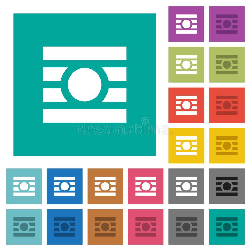 Text Wrap Around Objects Square Flat Multi Colored Icons Stock Vector ...