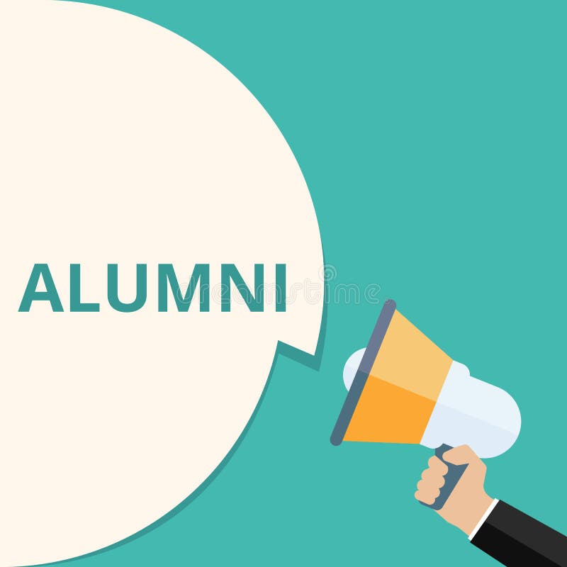 Text writing Alumni stock illustration. Illustration of celebration ...
