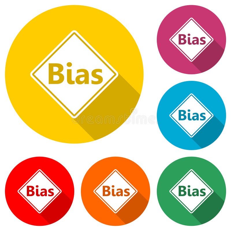 Text Writing Bias Icon with Long Shadow Stock Vector - Illustration of ...