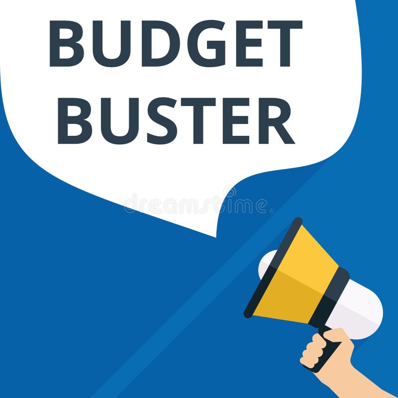 Text writing Budget Buster stock illustration. Illustration of ...