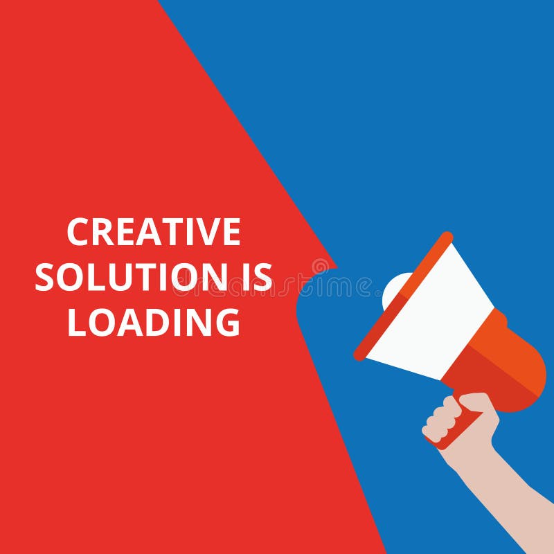 Text Writing Creative Solution is Loading Stock Illustration ...