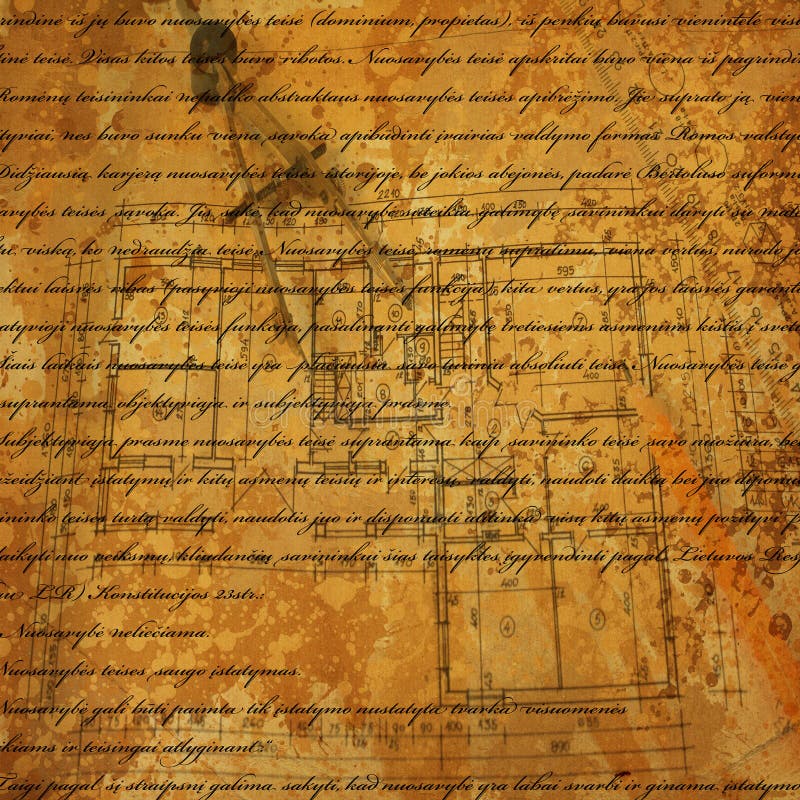 Text is Written on Grunge Old Paper Stock Photo - Image of plan, text ...