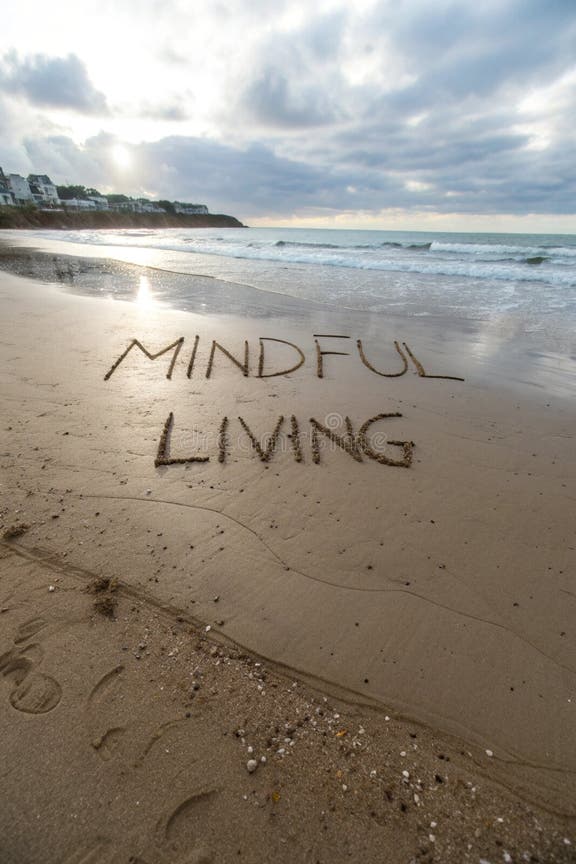 Mindfulness Concept in Sand Stock Illustration - Illustration of ...