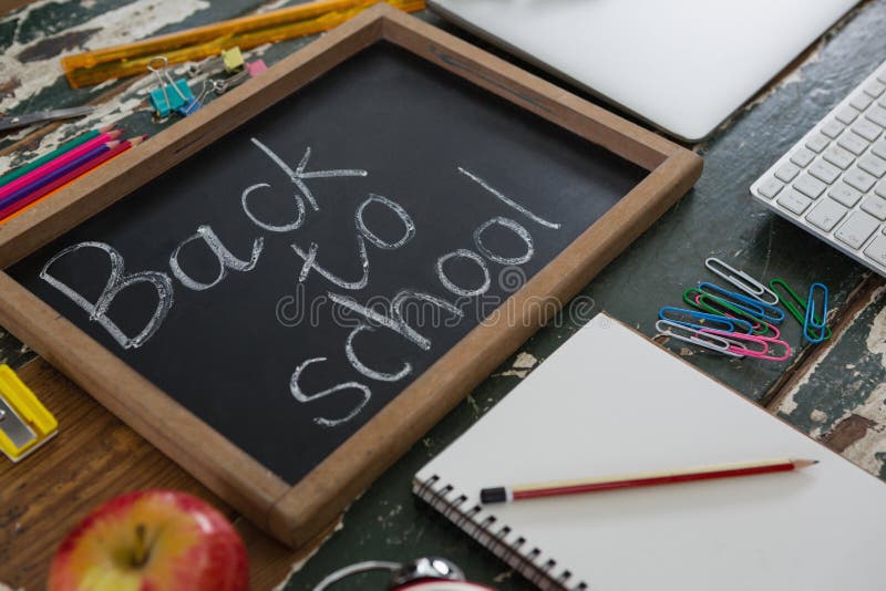Slate School Tablet stock image. Image of table, message - 4751159