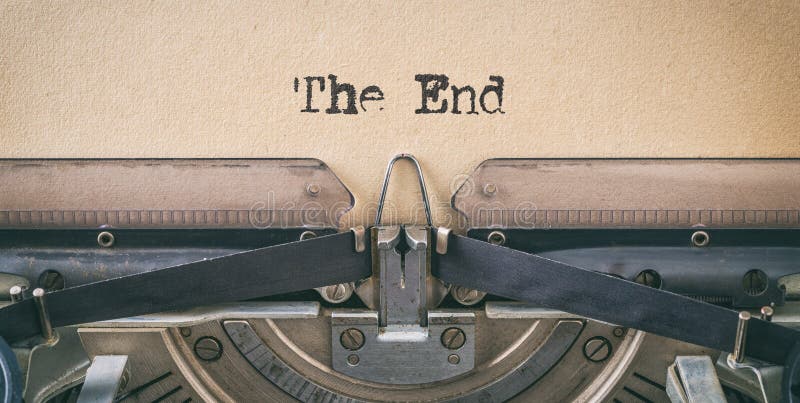 Typewriter - The End stock image. Image of past, copy - 11752151