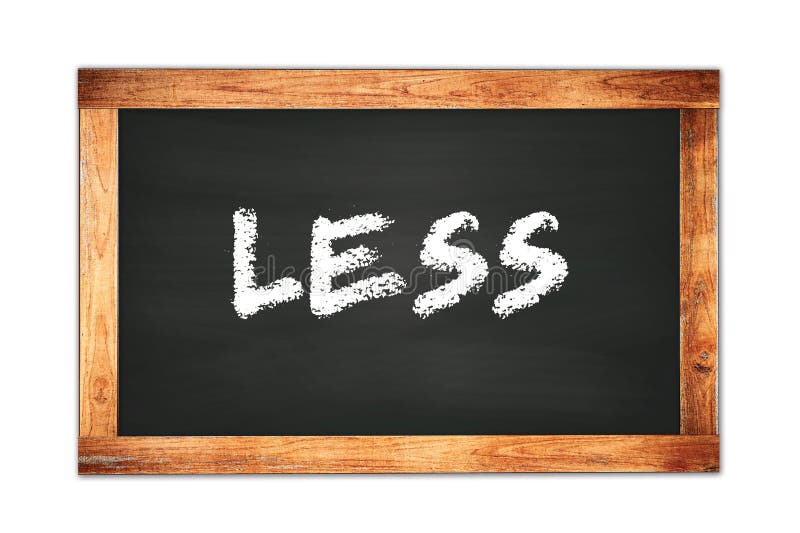Less Text Written on Wooden Frame School Blackboard Stock Illustration ...