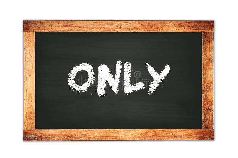 Only Text Written on Wooden Frame School Blackboard Stock Image - Image ...