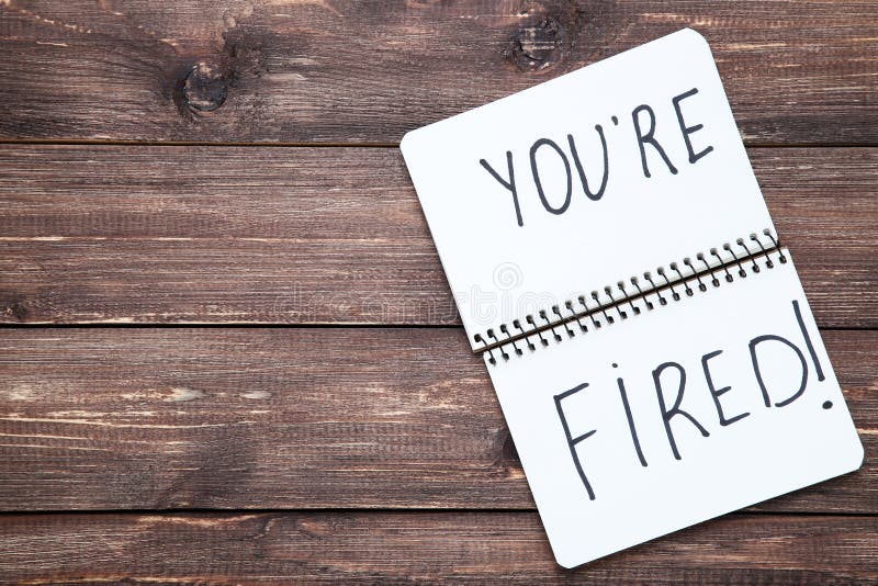 Text You are Fired stock image. Image of office, problem - 179607603