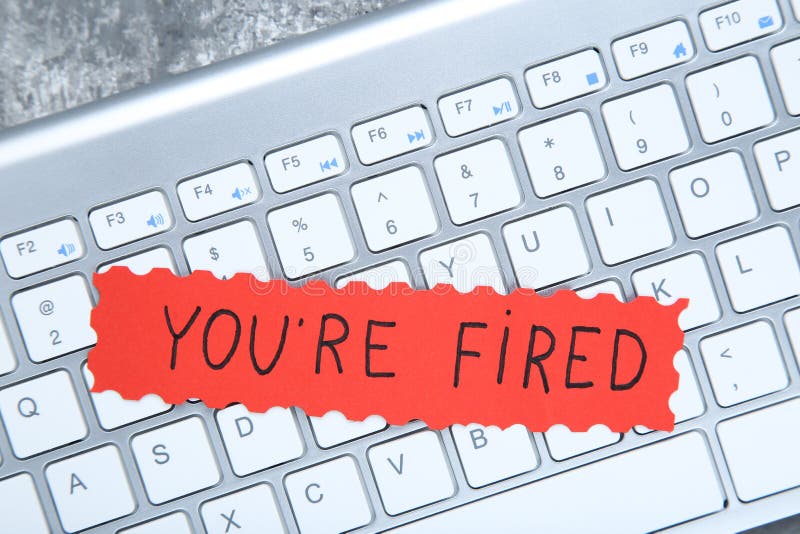 Text You are Fired stock image. Image of communication - 179607625
