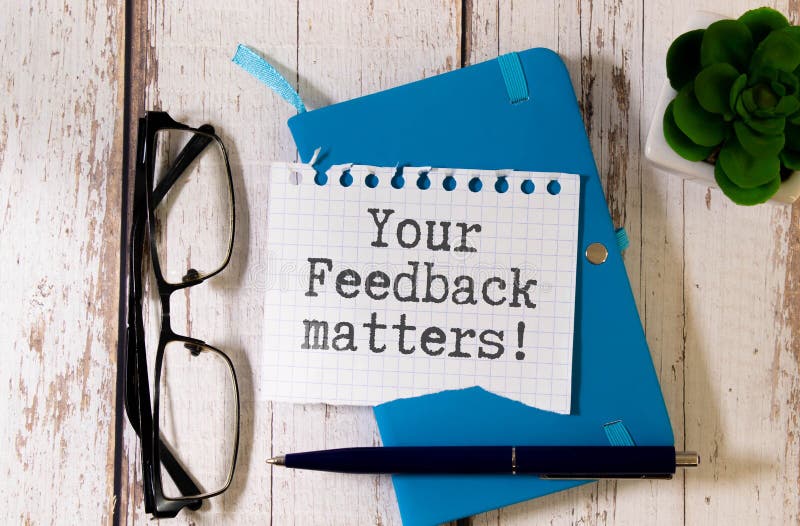 Text Your Feedback Matters on White Torn Paper Stock Image - Image of ...