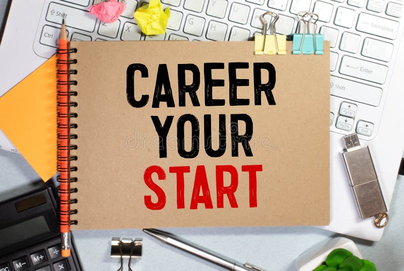 Text Your Success Starts Here on Notebook Page Stock Image - Image of ...