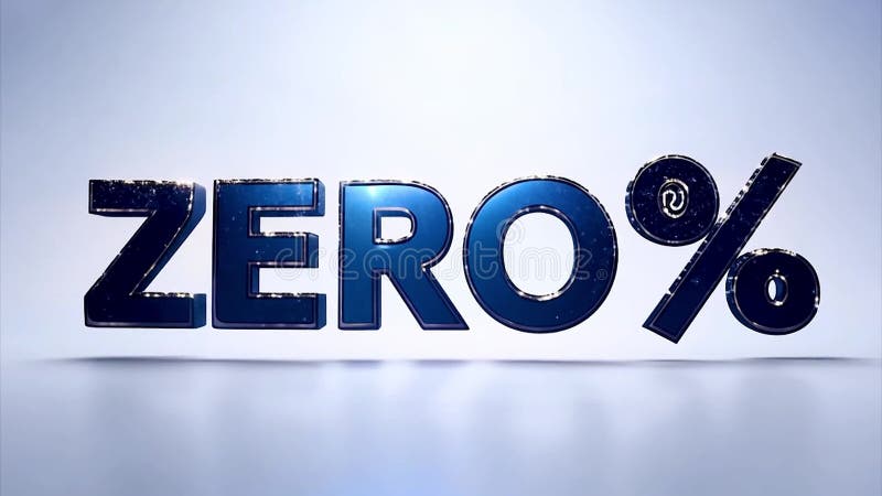 Text Zero Percent Commission or Special Offer, Lettering Word. Stock ...