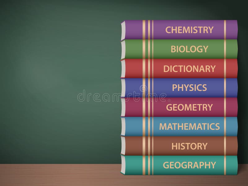 Textbook on the desk stock vector. Illustration of schoolbook - 94559606