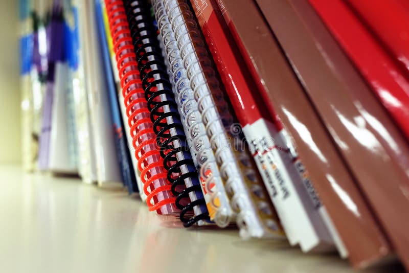 Textbooks and Notebooks at School Stock Image - Image of information ...