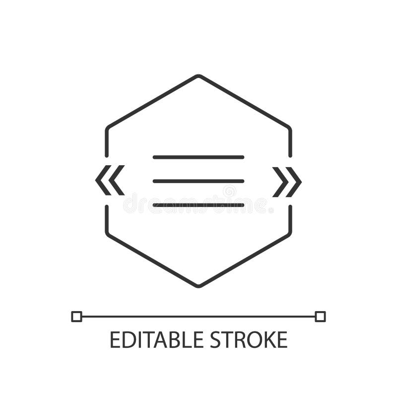 Textbox with Angle Quotes Pixel Perfect Linear Icon Stock Vector ...