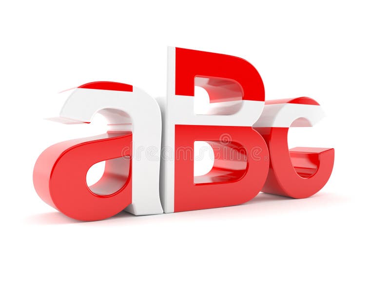 Texte D'ABC Avec Le Drapeau Danois Illustration Stock - Illustration du ...